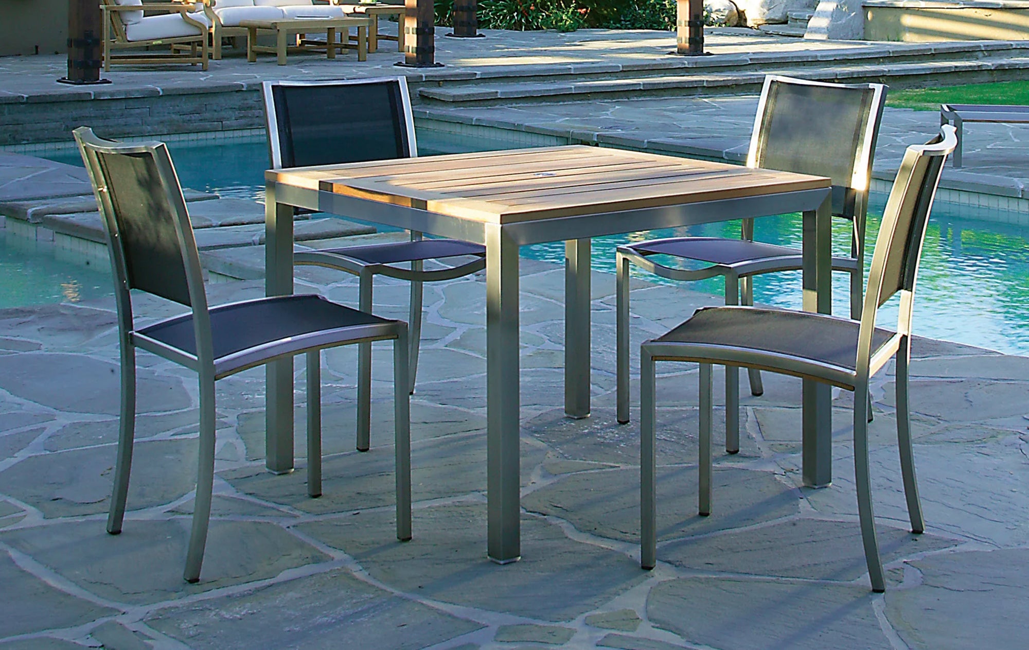 Tiburon Teak Square Dining Set