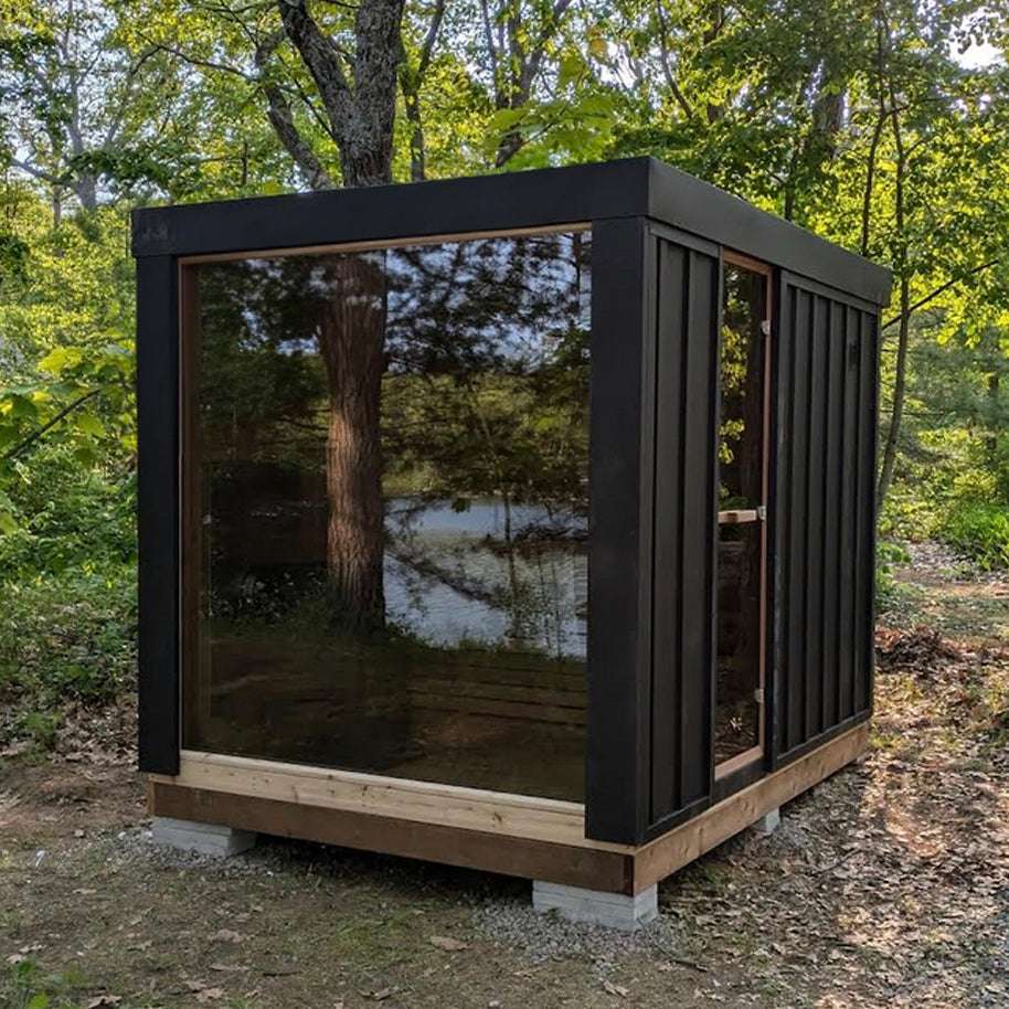 Neptune Outdoor Cedar Sauna with Insulation • Log Furniture and More