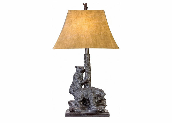Double Bear Table Lamp – Log Furniture and More
